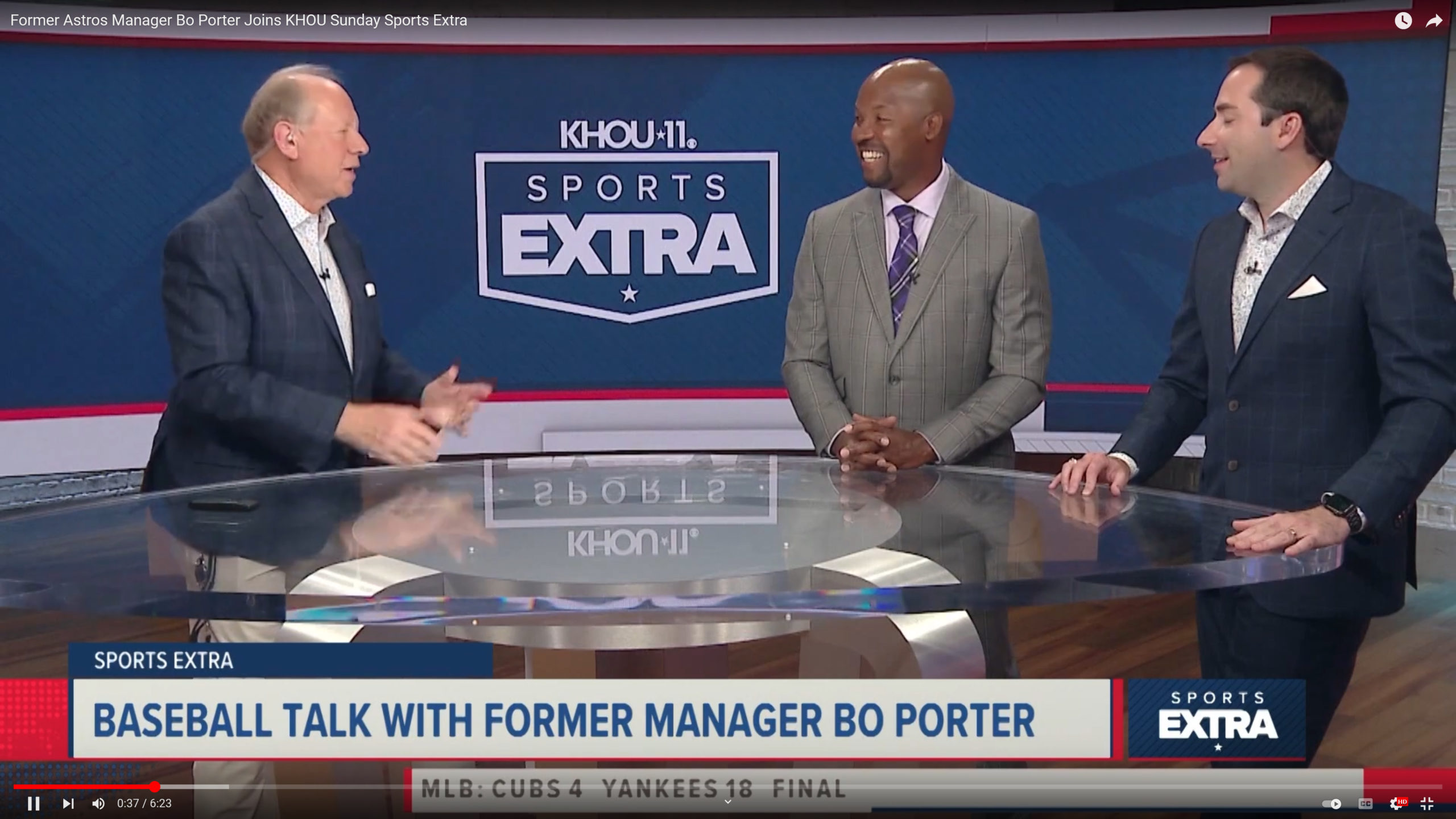 Former Astros Manager Bo Porter Joins KHOU Sunday Sports Extra - Bo ...